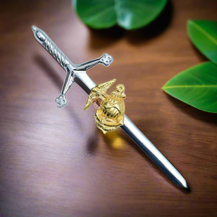 USMC Gold Badge Chrome Finish Kilt Pin – Tartan Heritage