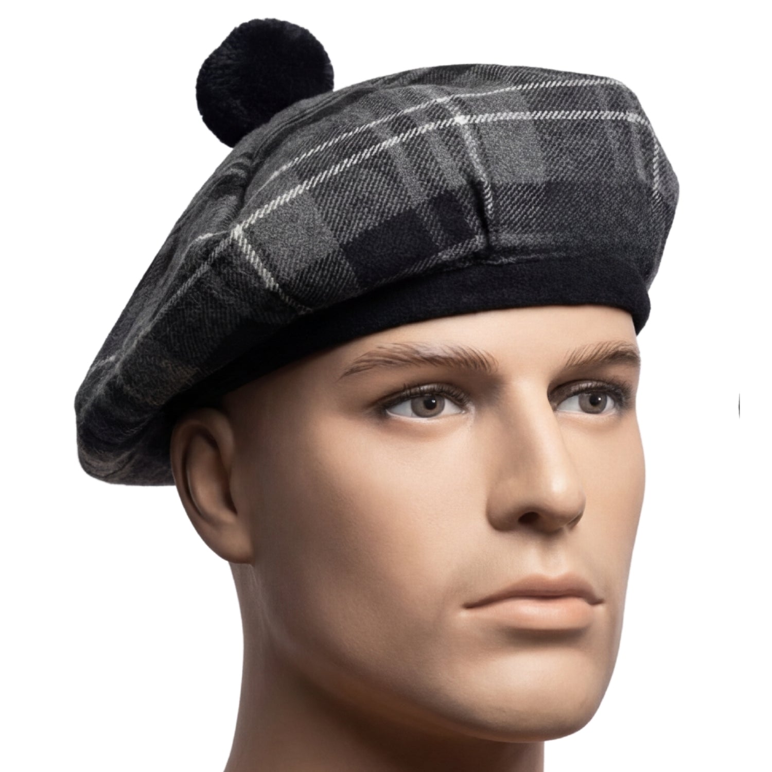 Scottish Tam O' Shatner Hat in Traditional Hamilton Grey Tartan ...